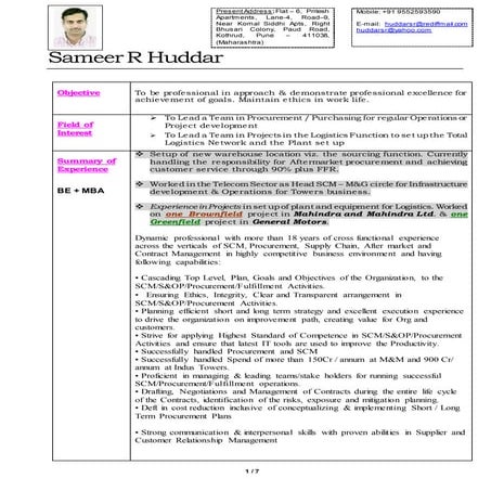 Sameer_Resume_L | DOCX | Logistics | Business