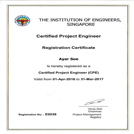 Certified Project Engineer Cert 2017 | PDF