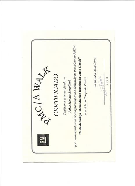 MTS Certificate | PDF