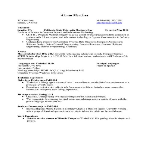 Oliver Velez Resume | PDF