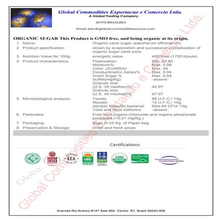 ORGANIC SUGAR 1 a | PDF