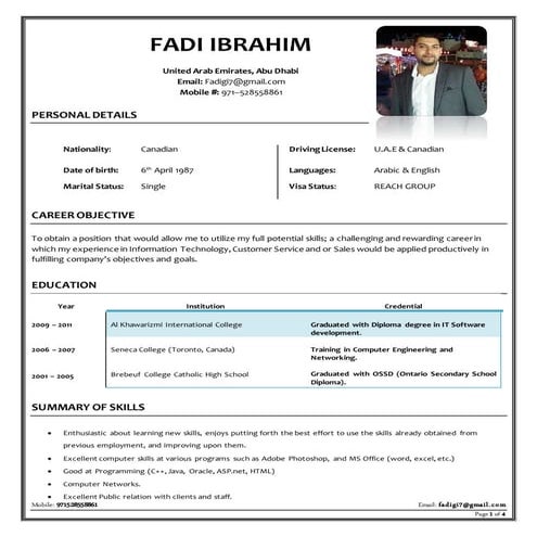 Fadi CV 2015 | DOCX