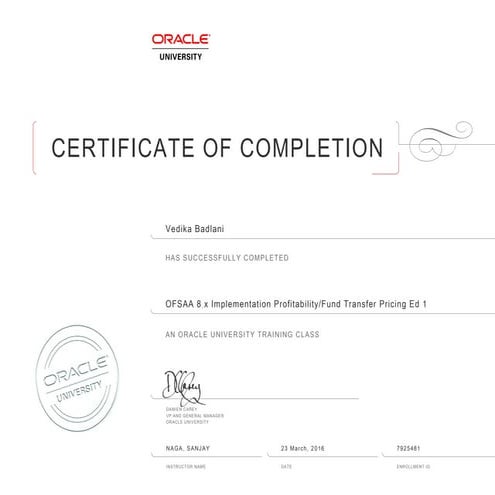 Oracle certificate | PDF