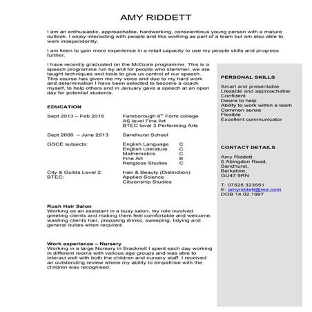 Amy CV 2015 may | PDF