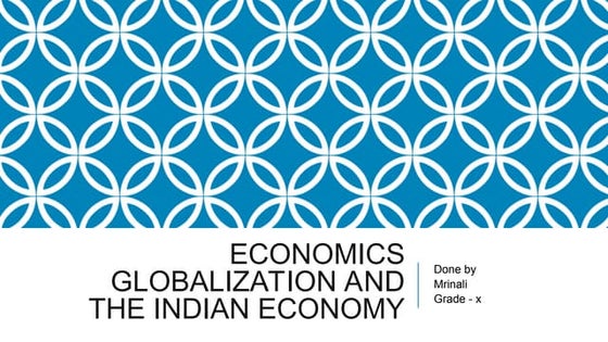 Globalization economics-class10 | PPTX