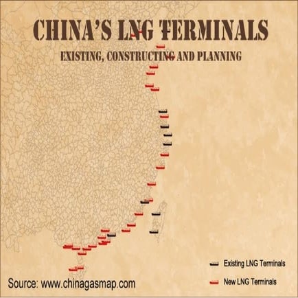 China's lng terminals map | PPT