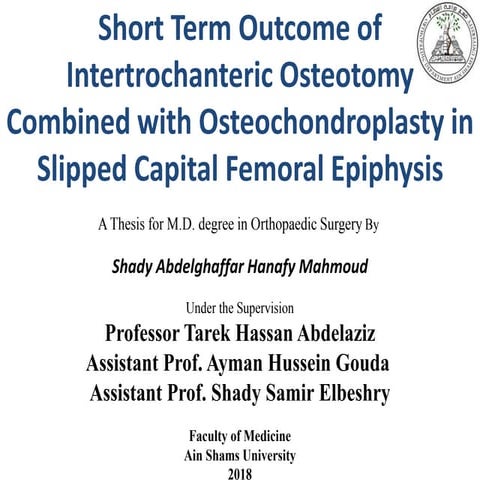 Short term outcomes of Intertrochanteric Imhauser Osteotomy combined ...