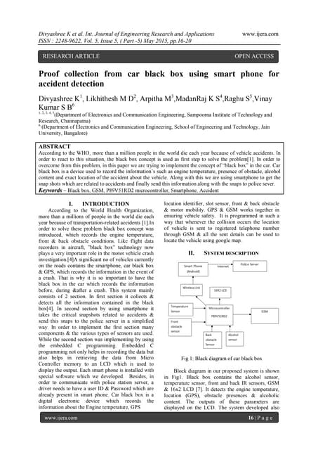 CAR BLACK BOX SYSTEM | PDF