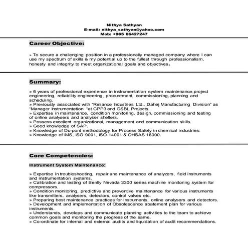 Nithya resume | DOCX