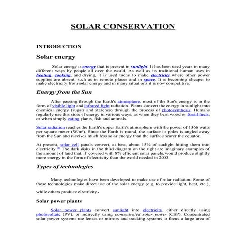 SOLAR CONSERVATION | DOC