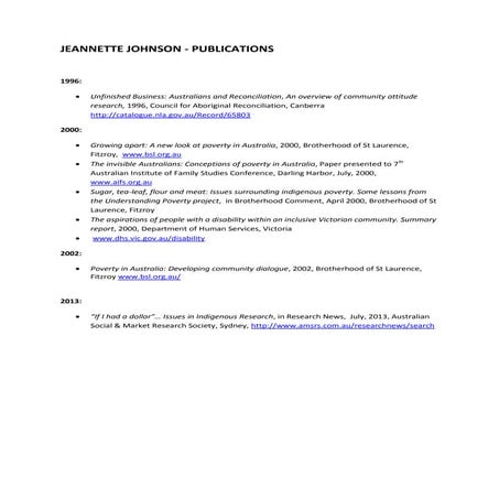 JEANNETTE JOHNSON.PUBLICATIONSLIST.2015