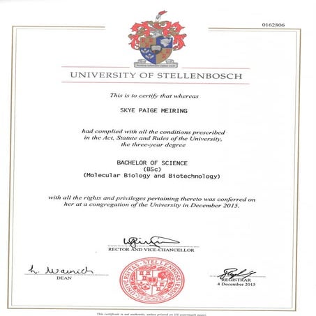 BSc Certificate | PDF
