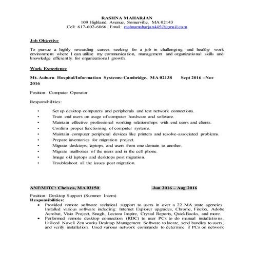 Sarath Mohan's Resume | DOCX