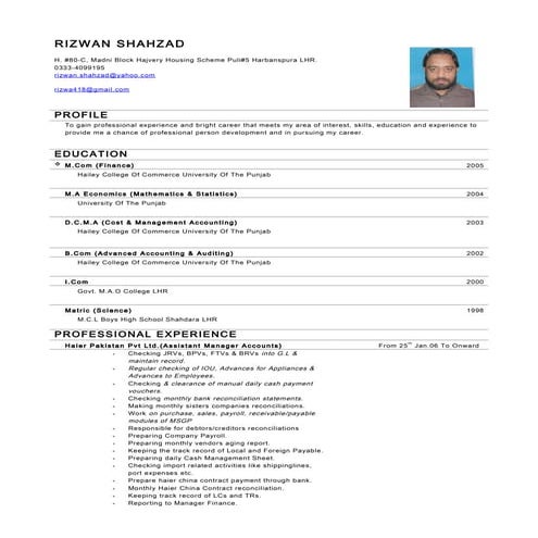 Muhammad Usman CV | DOCX
