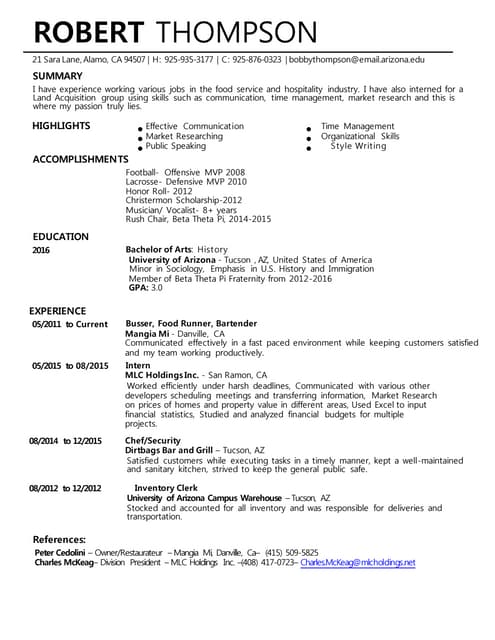 Resume Zachary S Hansen-McPhail Jan 2016 | PDF