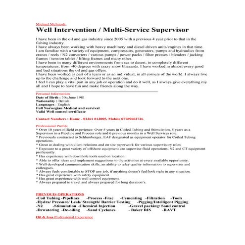 Michael McIntosh New CV 2 | PDF