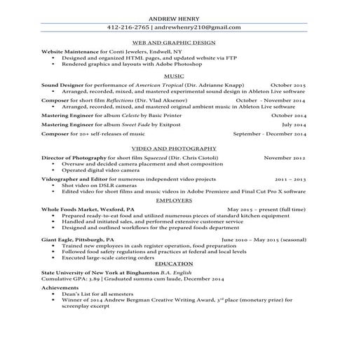 Michael Mayer Resume | DOC