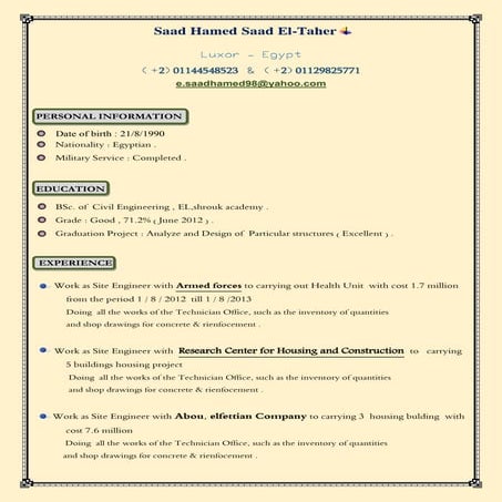 Ahmed's resume | PDF