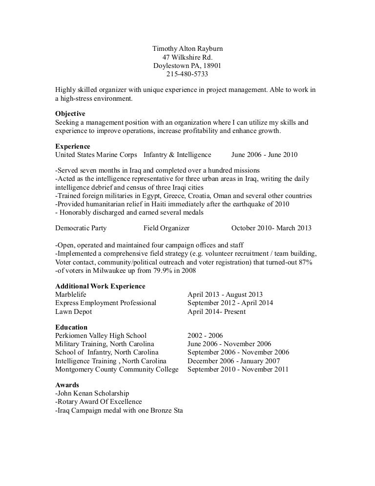 Tims resume
