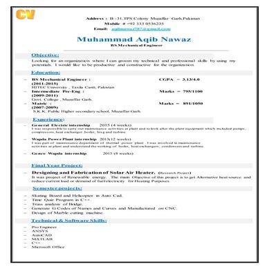 Abid ameen latest resume | DOC