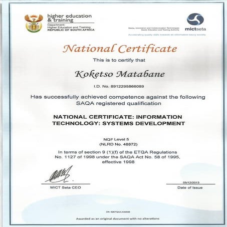 NQF Level 5 | PDF