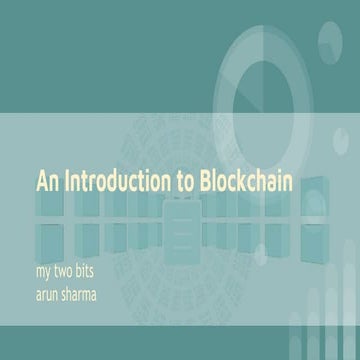 An Introduction to Blockchain | PPT