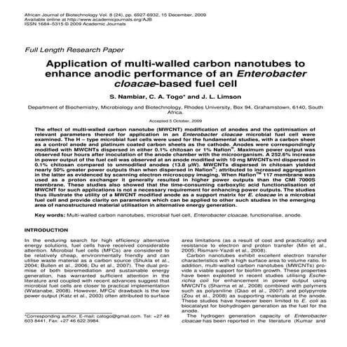 Carbon nanotubes chitosan nanobiocomposite for immunosensor | PDF