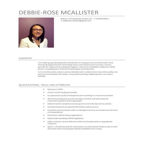 Resume Angela Griffith | DOCX