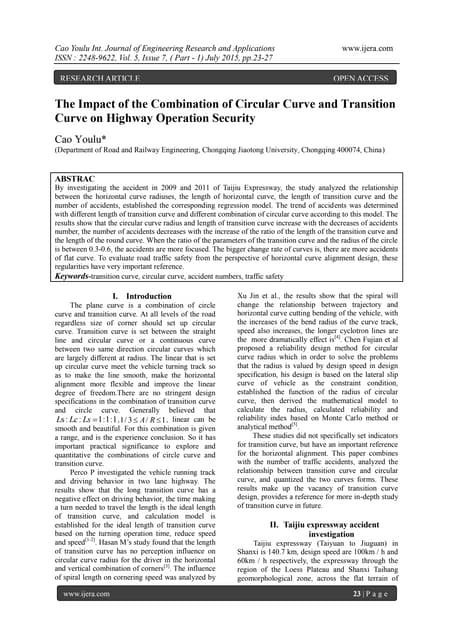 transition curve in Highway Geometry Design | PPTX