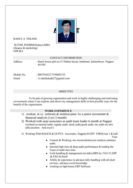 Rahul Tekade presentations