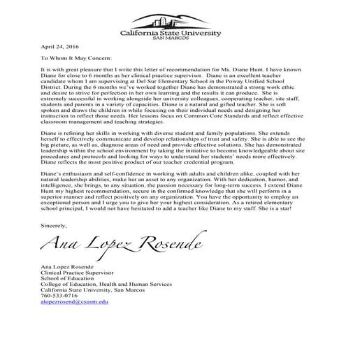 Recommendation Letter_Ana Lopez Rosende | PDF