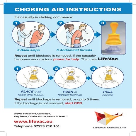 A5 Choking Aid Handout | PDF | First Aid | Injuries