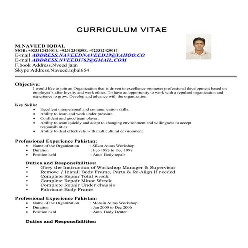 naveed (AD) CV | PDF