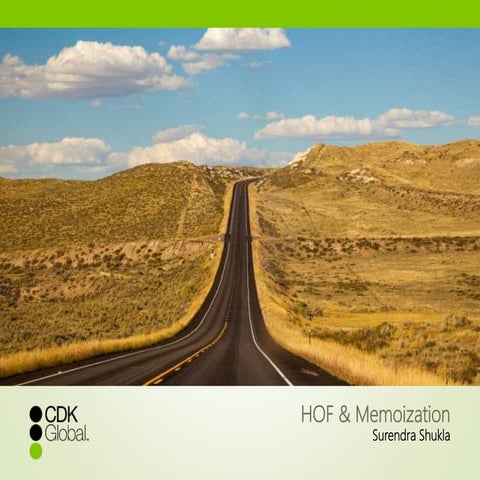 Memoization & HOF | PPTX