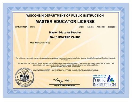 Professional Educator's Certificate | PPT