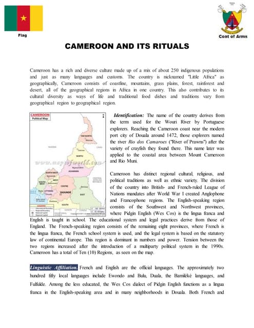 Presentation of cameroon(by desire noumi t.) ) | PPT