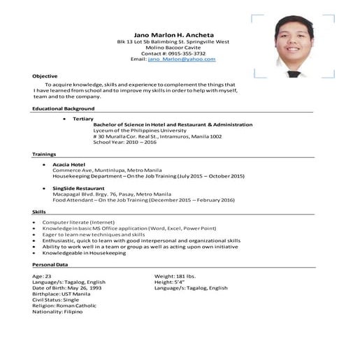 JM Resume | PDF