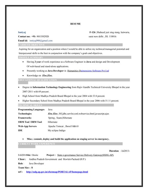 ROHIT_RESUME_2+_yrs_JAVA_Developer | PDF