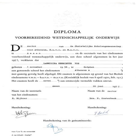 Diploma VWO | PDF