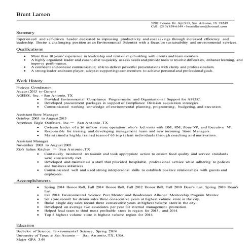 Brent Larson Resume 17Mar16 | PDF