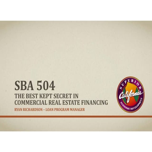 SBA 504 Presentation | PDF
