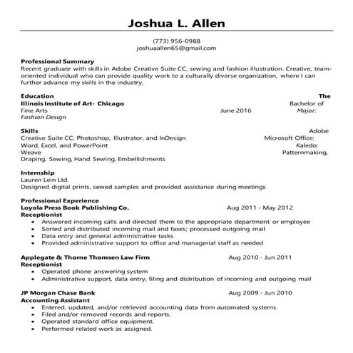 Joshua Allen Resume Revised | DOCX