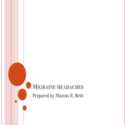 Migraine its presentation and management | PPT