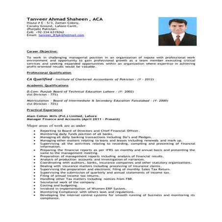 CV-Tanveer ACA | DOCX