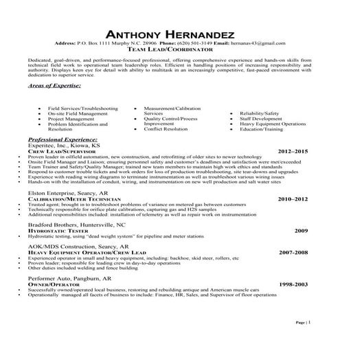 AnthonyHernandez_Resume - Copy | PDF