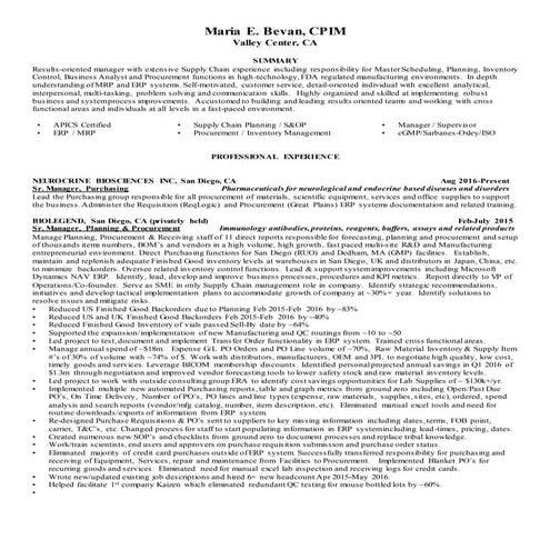 Maria Bevan CPIM Resume | DOCX