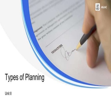 E5E02_unit_II_Types of Planning | PPTX