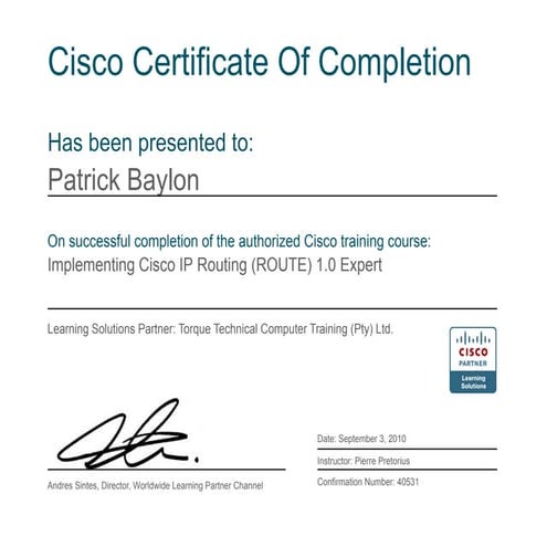Cisco Ip Routing 1 0 Expert Ppt