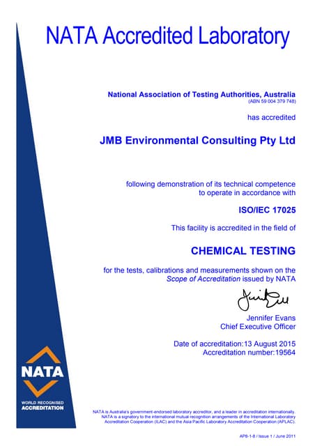 19922 PIPETEST NATA CERTIFICATION | PDF