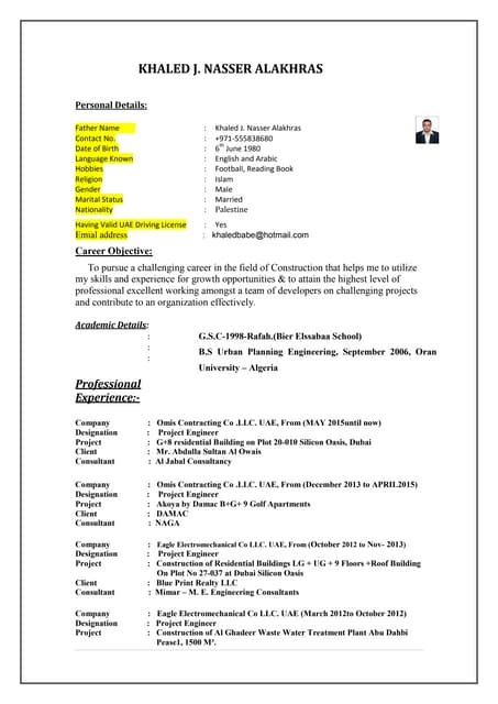 Engr.ARSHAD ALI CV.. | PDF